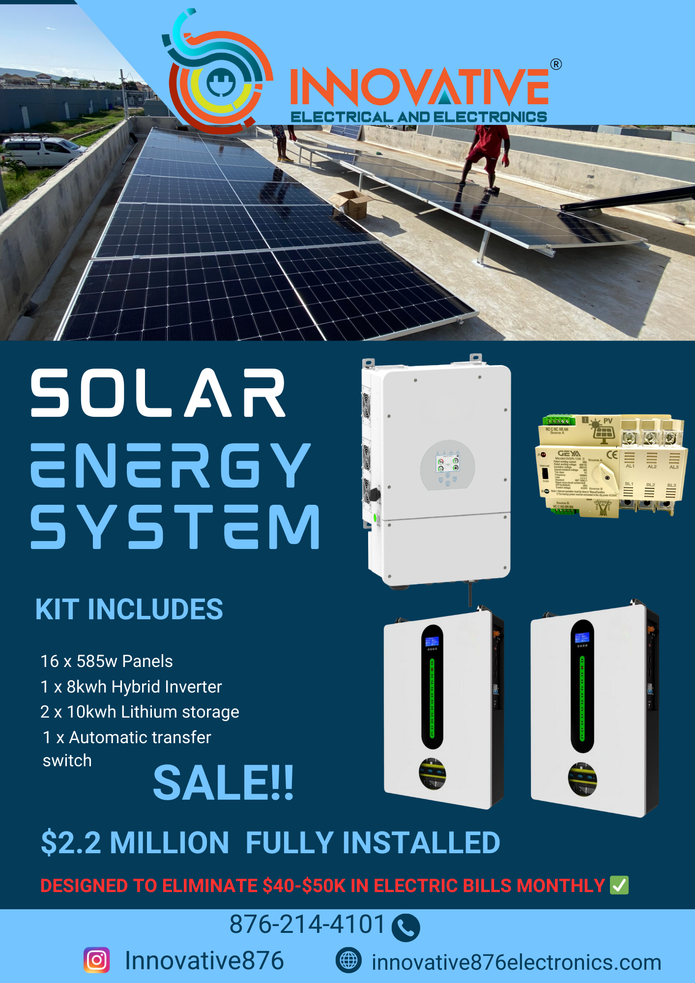 Solar Energy System Sale - $2,200,000 Fully Installed – Innovative ...